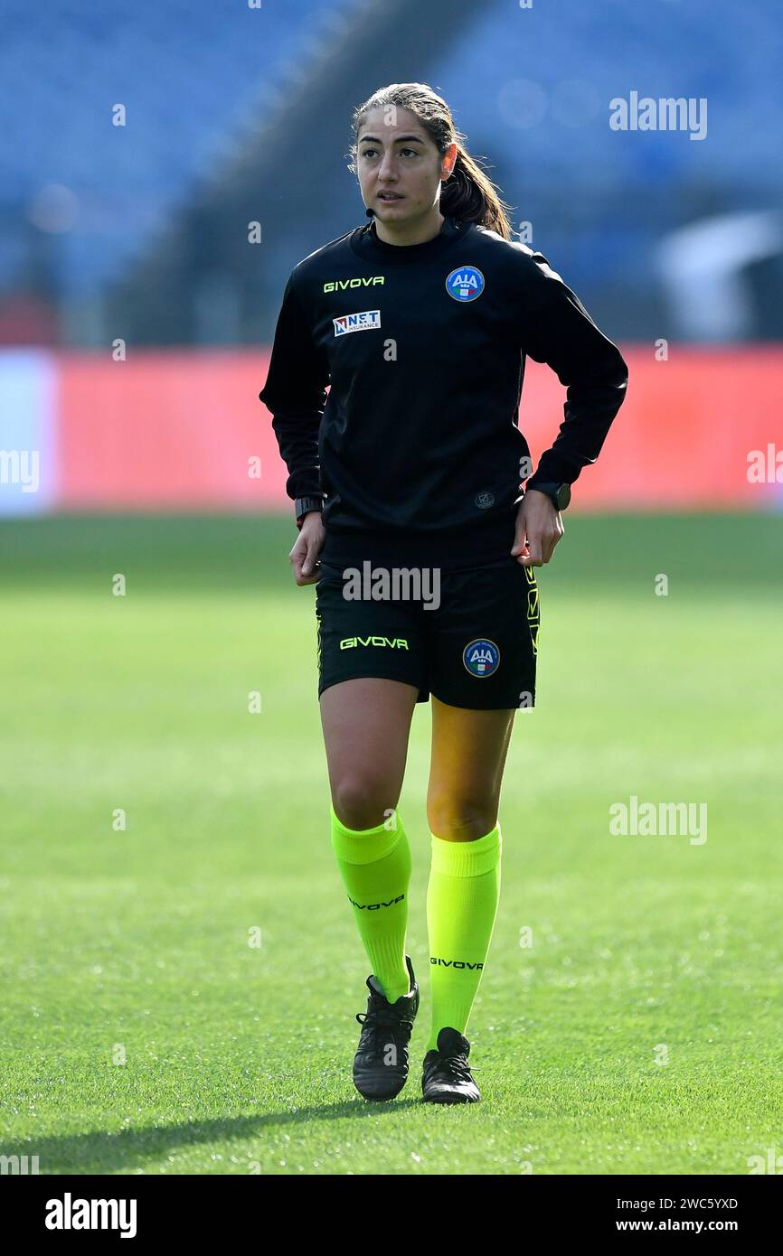 Rome, Italy. 14th Jan, 2024. Referee Maria Sole Ferrieri Caputi during ...