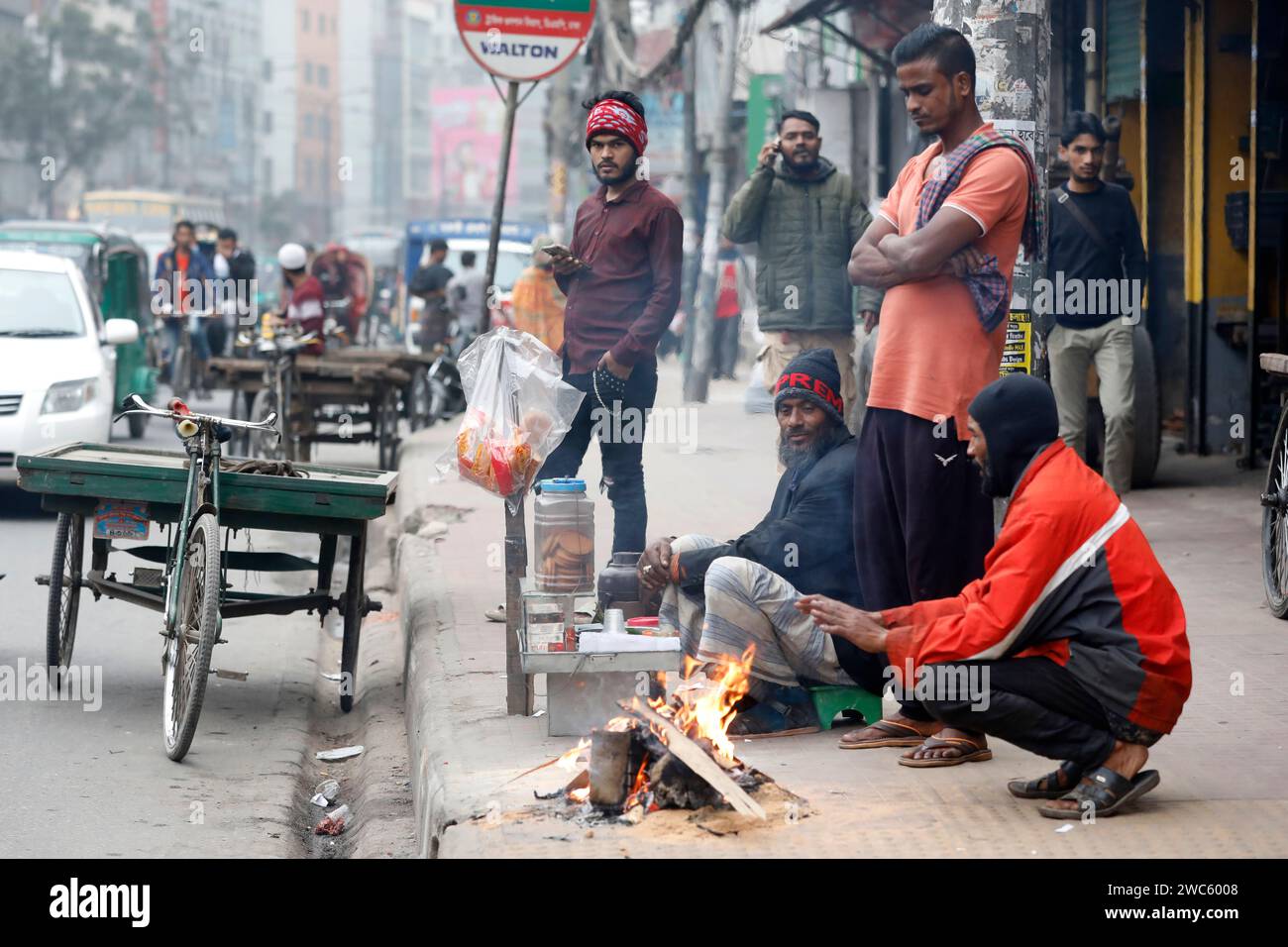 Dhaka, Bangladesh - January 14, 2024: The severe winters across the ...