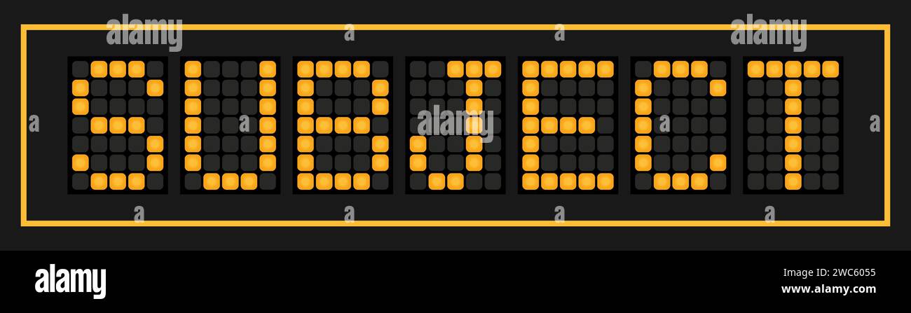 Orange color led banner in word subject on black background Stock ...