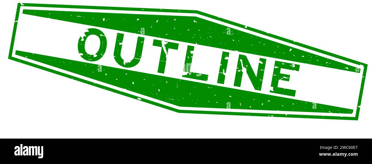 Grunge green outline word hexagon rubber seal stamp on white background Stock Vector Image & Art ...