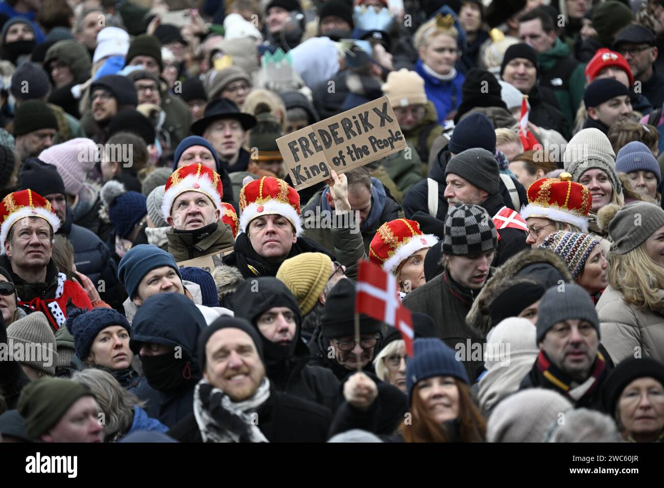COPENHAGEN, DENMARK 20240114Spectators gather at the Christiansborg ...
