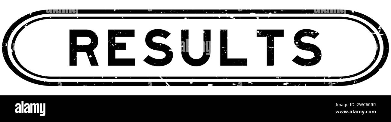 Grunge black results word rubber seal stamp on white background Stock ...