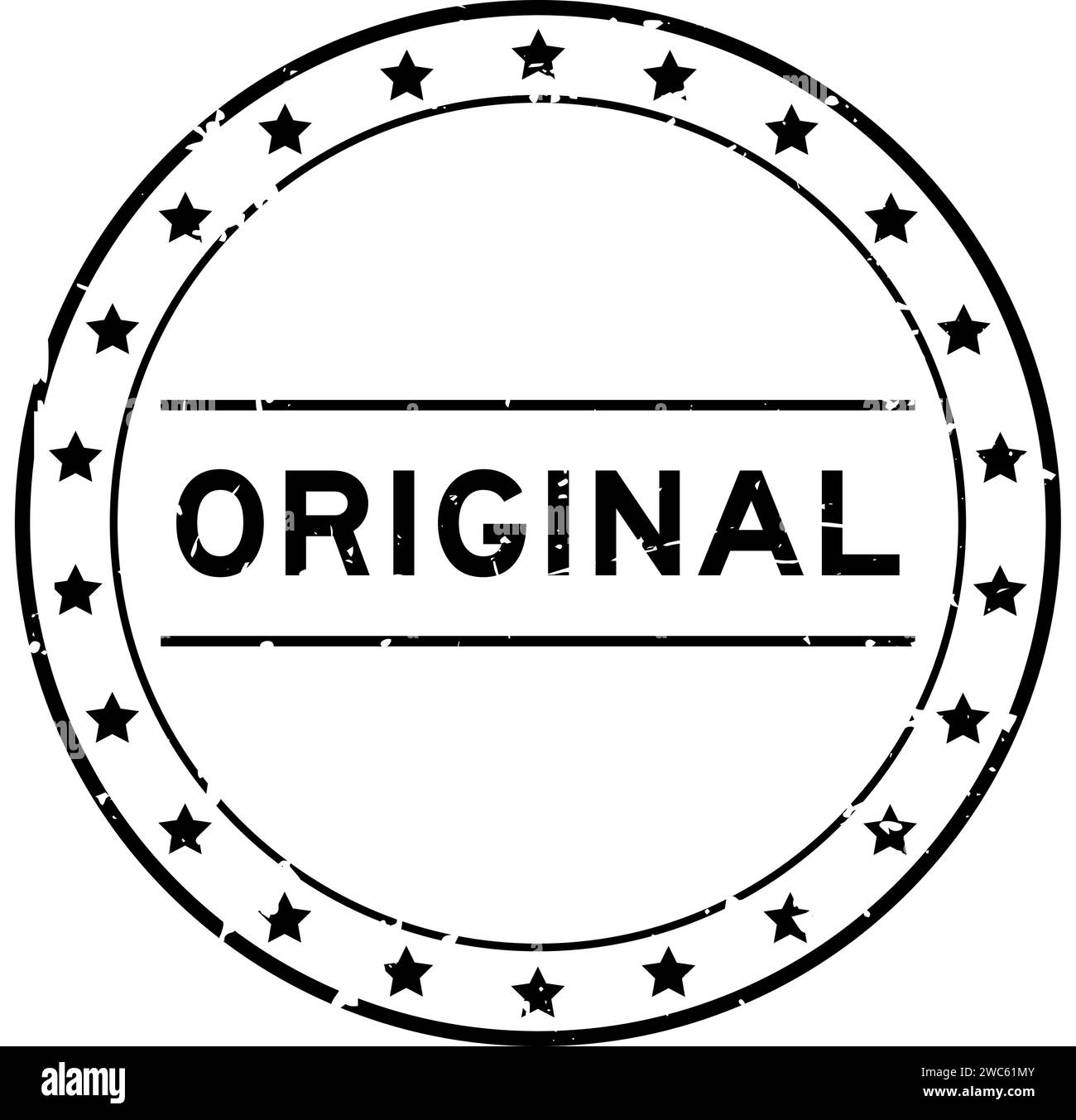 Grunge black original word round rubber seal stamp on white background ...