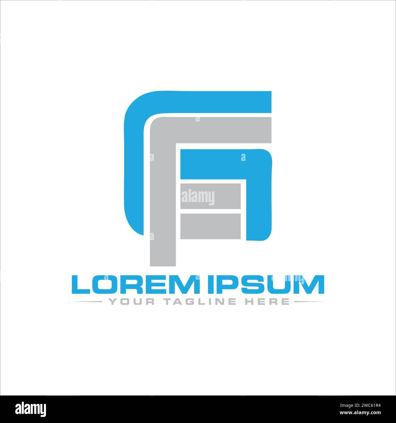 FG Letter Logo Design. FG GF Letter Logo Design Stock Vector Image ...