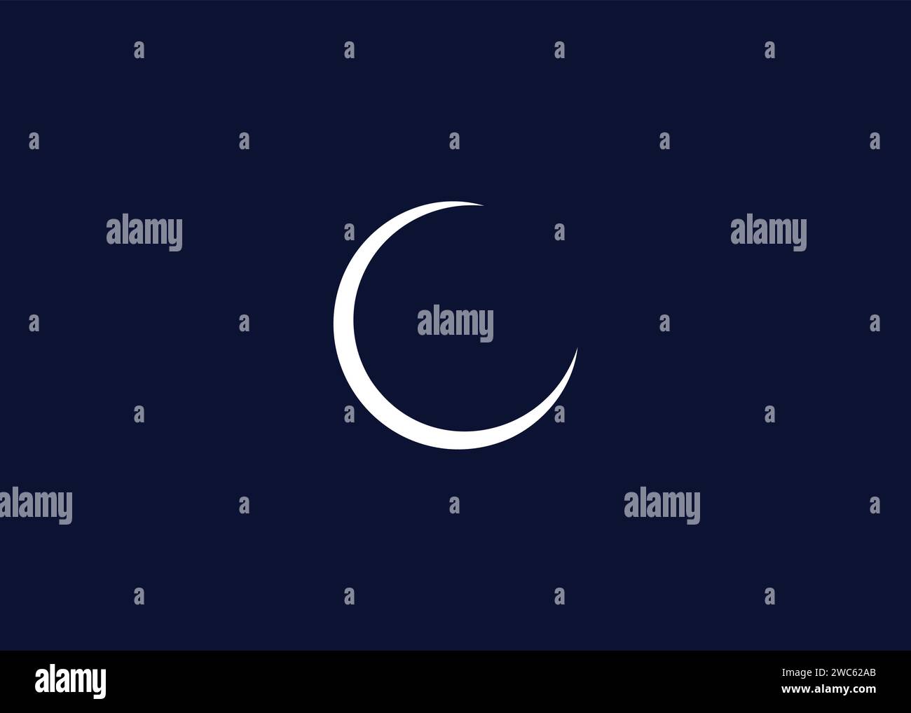 Minimalist moon logo design vector template Stock Vector Image & Art ...