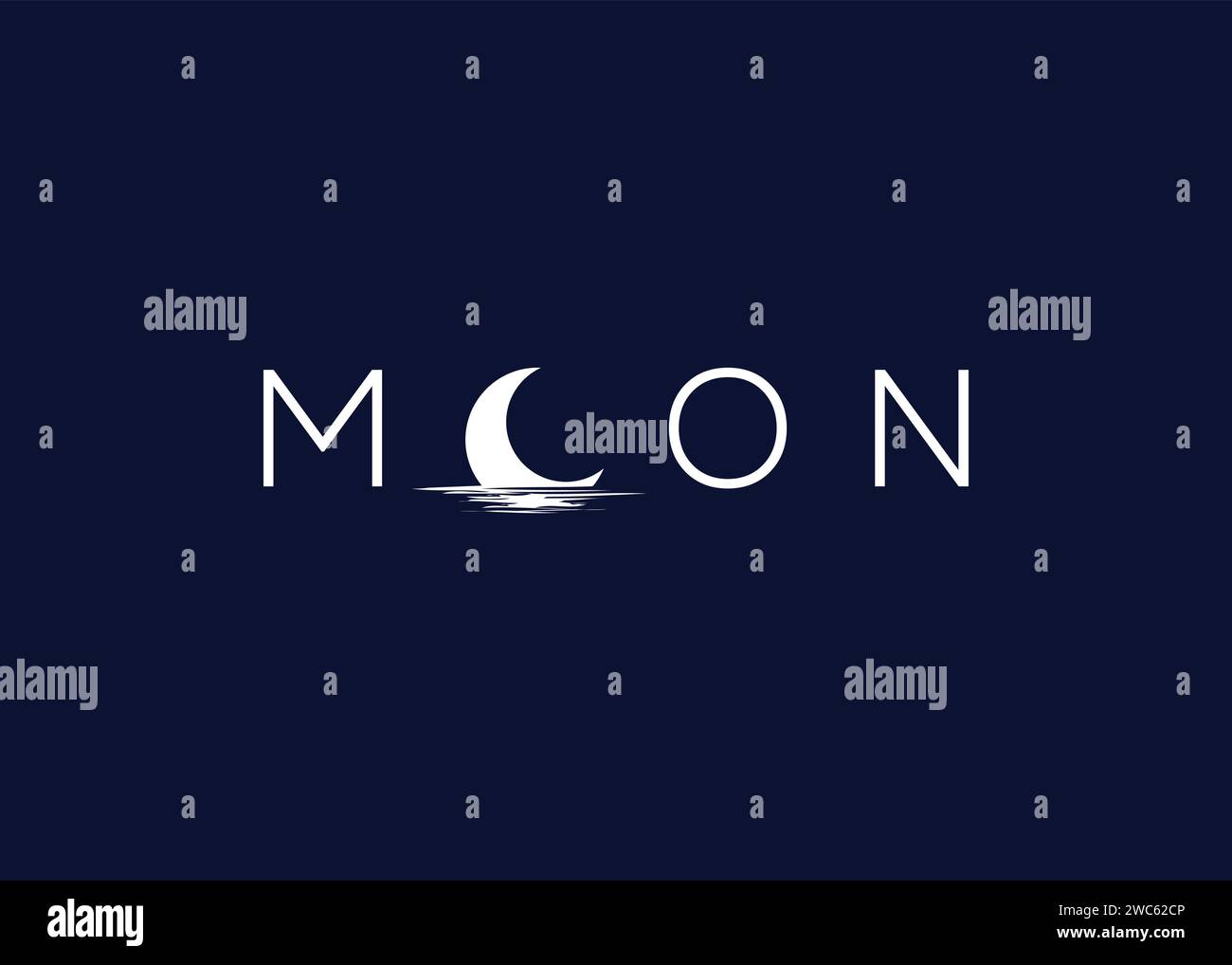 Minimalist moon logo design vector template Stock Vector Image & Art - Alamy