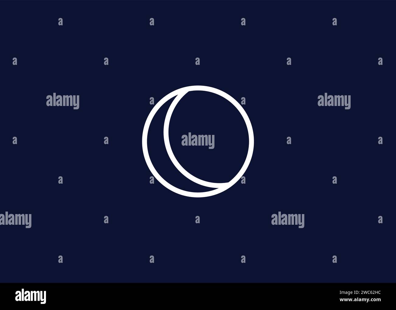 Minimalist moon logo design vector template Stock Vector Image & Art ...
