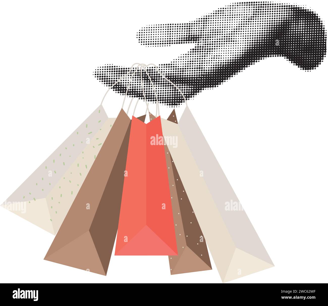 Retro collage hand hold Cut Out Stock Images & Pictures - Alamy