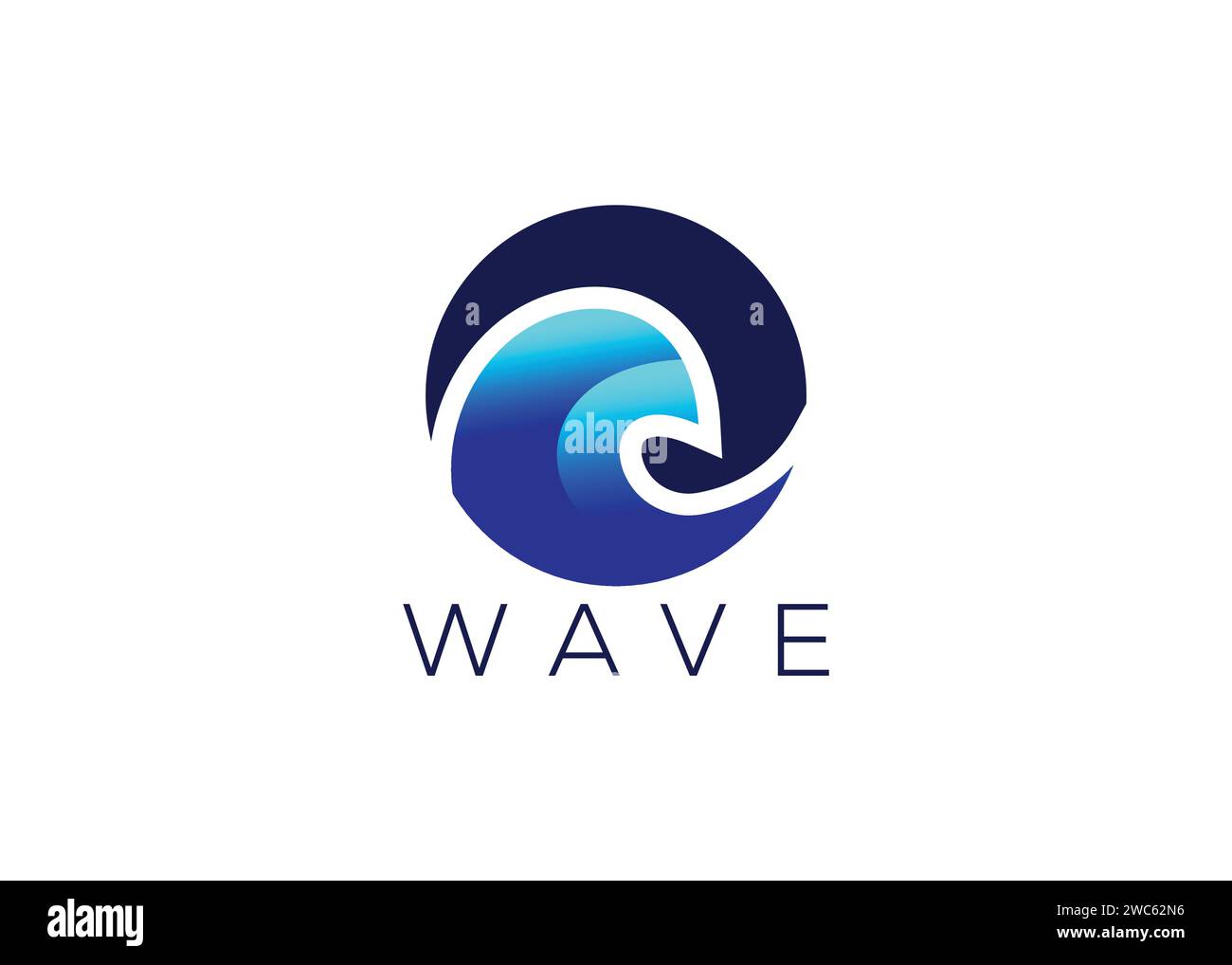 Minimalist Ocean wave logo design vector template Stock Vector Image ...