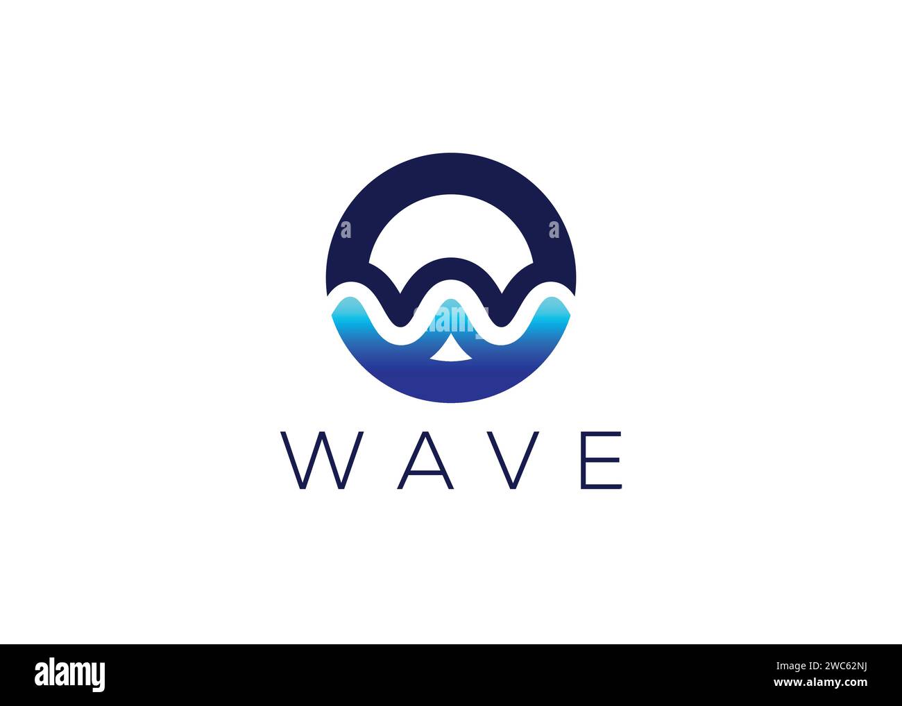 Minimalist Ocean wave logo design vector template Stock Vector Image ...