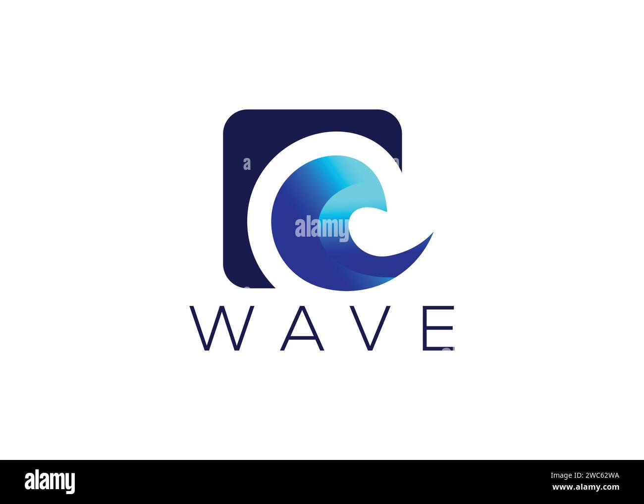 Minimalist Ocean wave logo design vector template Stock Vector Image ...