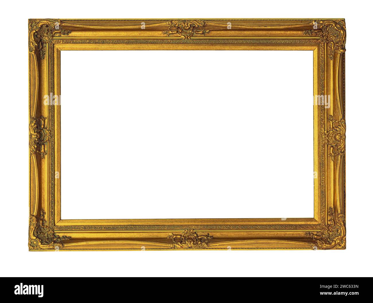 Golden wooden frame hi-res stock photography and images - Alamy