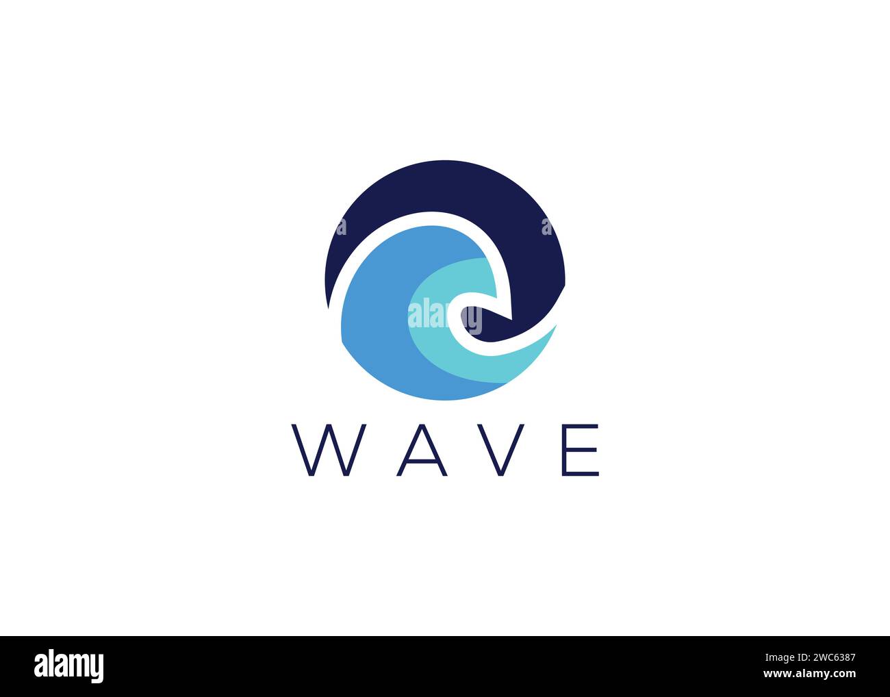 Minimalist Ocean wave logo design vector template Stock Vector Image ...