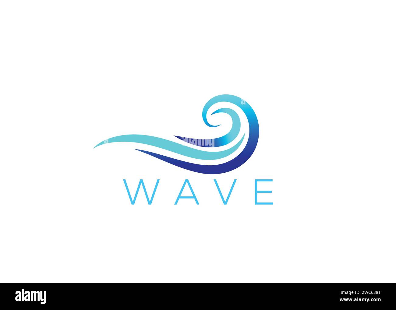 Minimalist Ocean wave logo design vector template Stock Vector Image ...