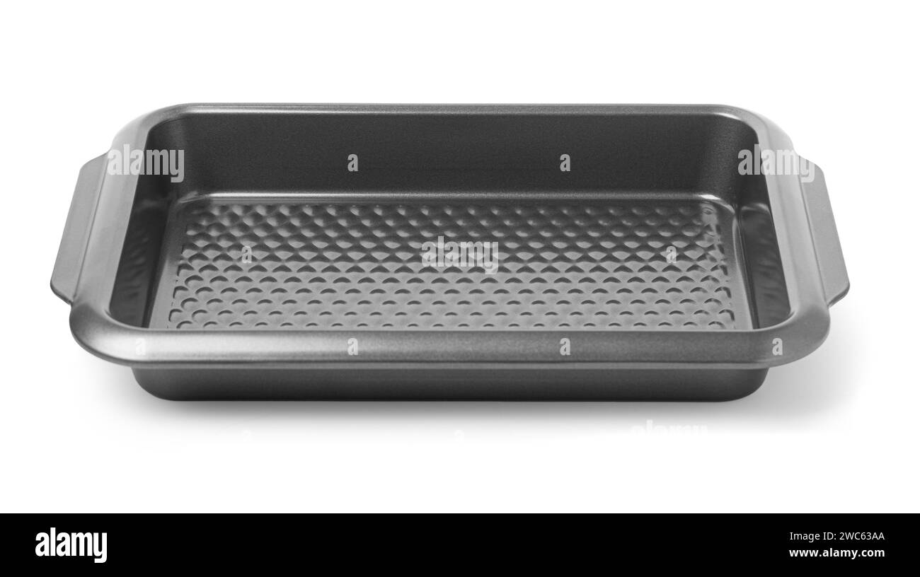 New black nonstick coating roasting pan isolated on white Stock Photo ...