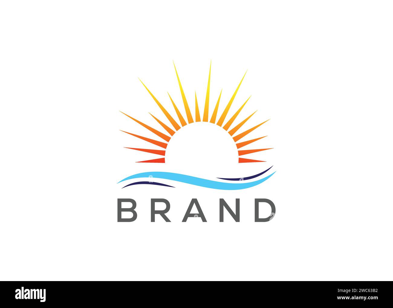 Minimalist sun logo design vector template Stock Vector Image & Art - Alamy