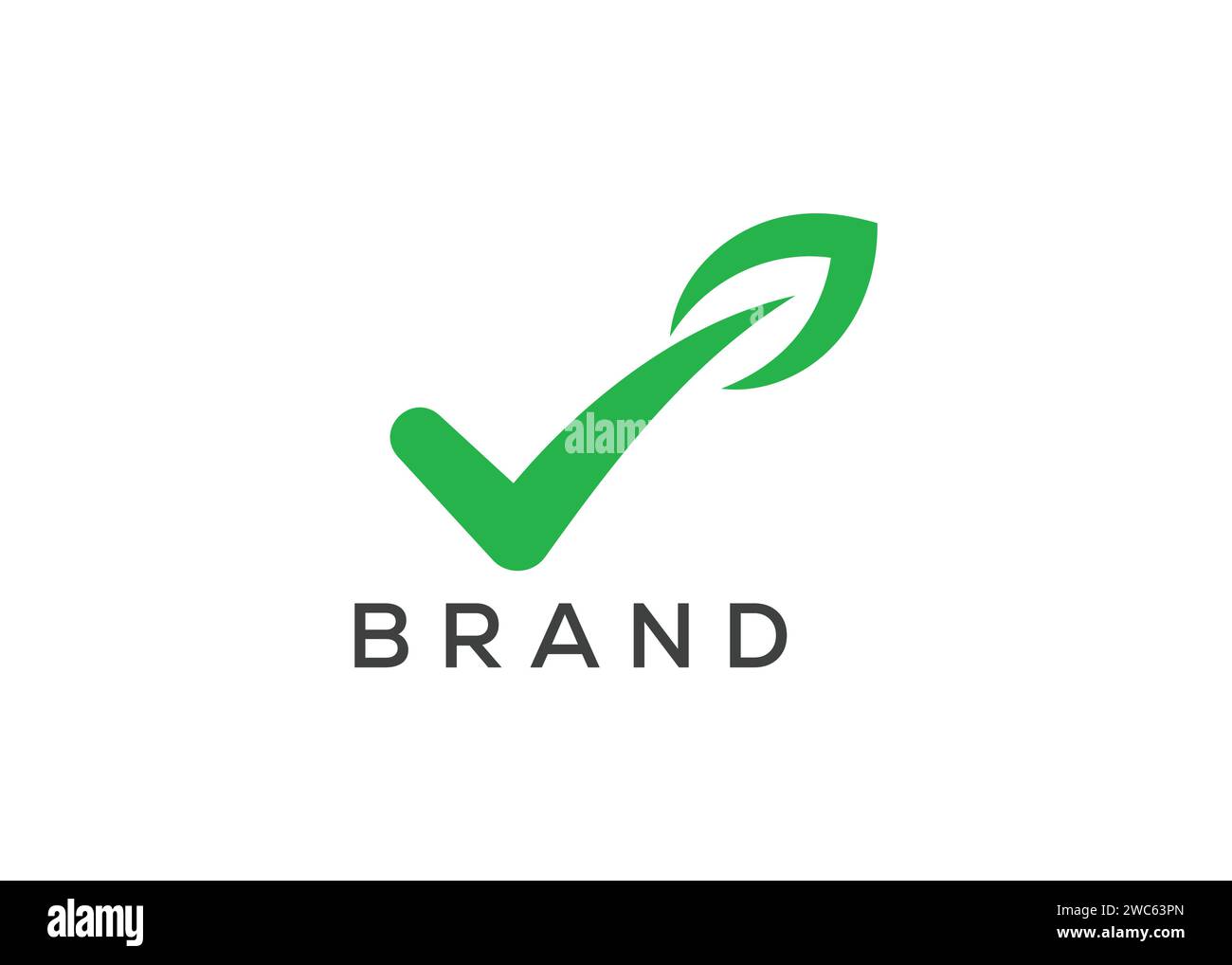 Leaf tick logo hi-res stock photography and images - Alamy