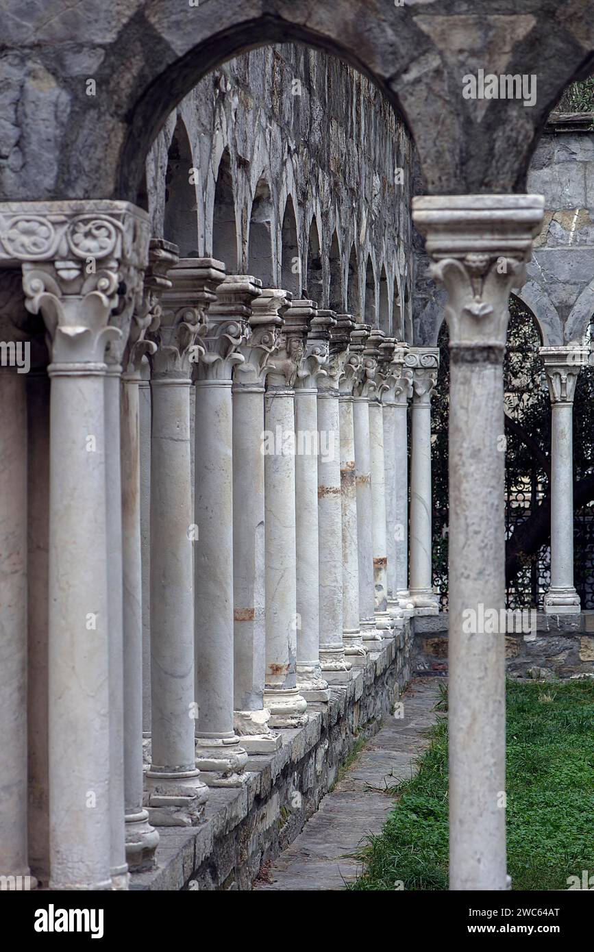 Columns from the restored cloister of Sant'Andrea 12th century, Via di ...