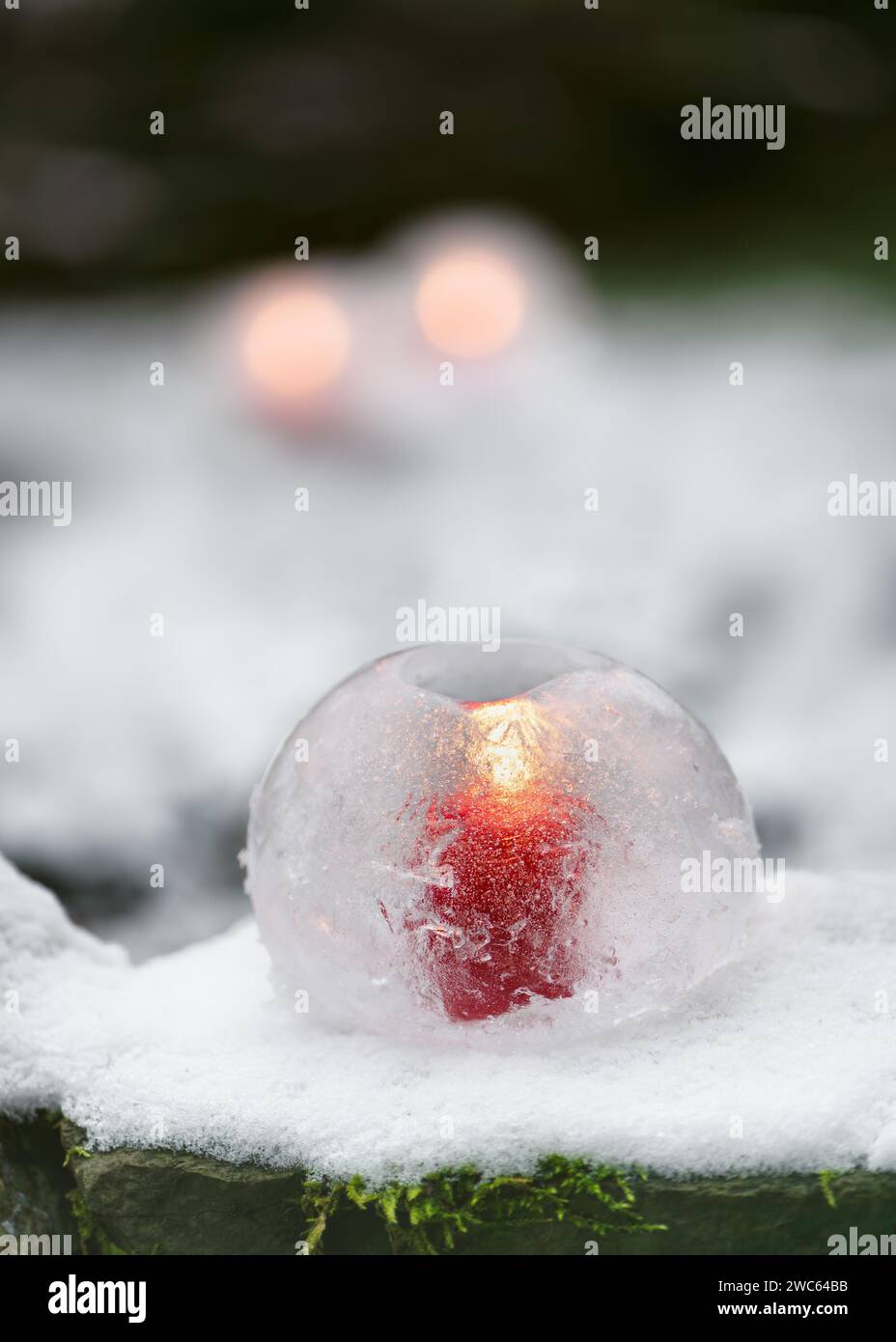Burning candle in clear glass hi-res stock photography and images - Alamy