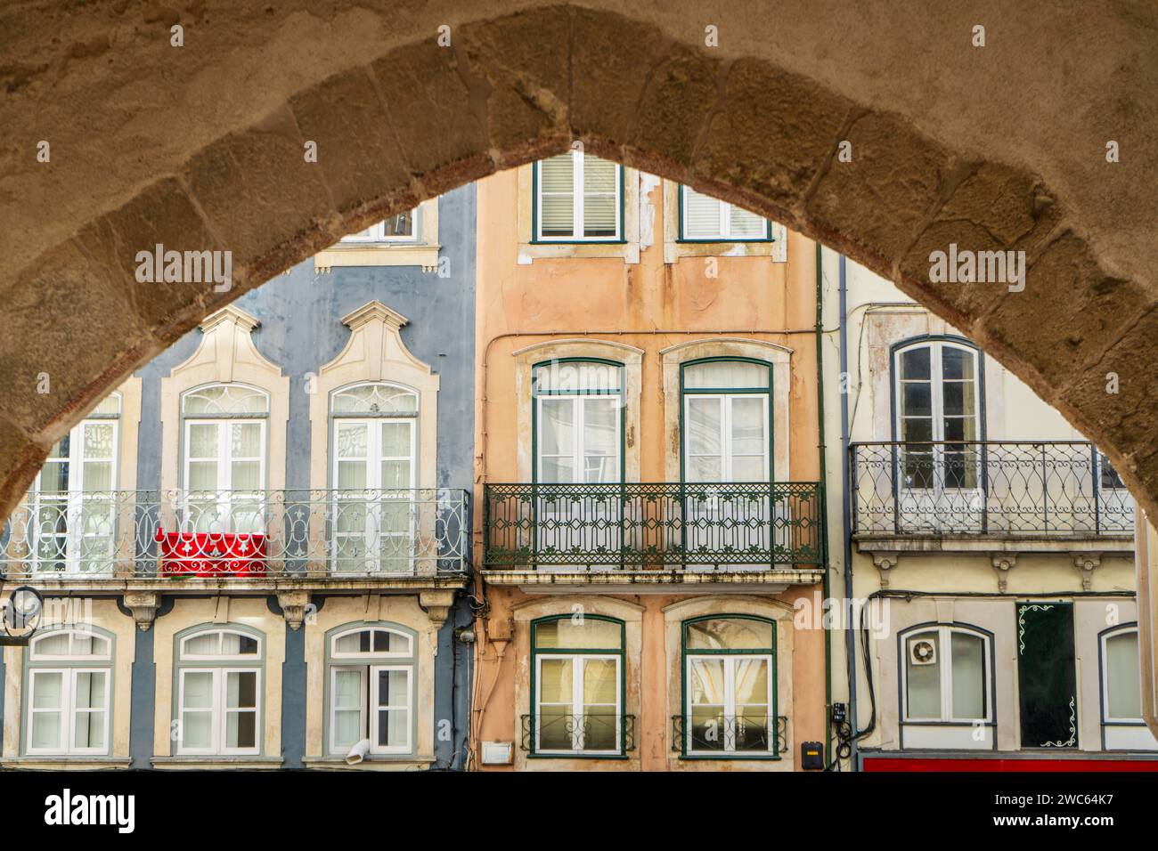 Symmetrical photo of buildings, Coimbra, Portugal Stock Photo - Alamy