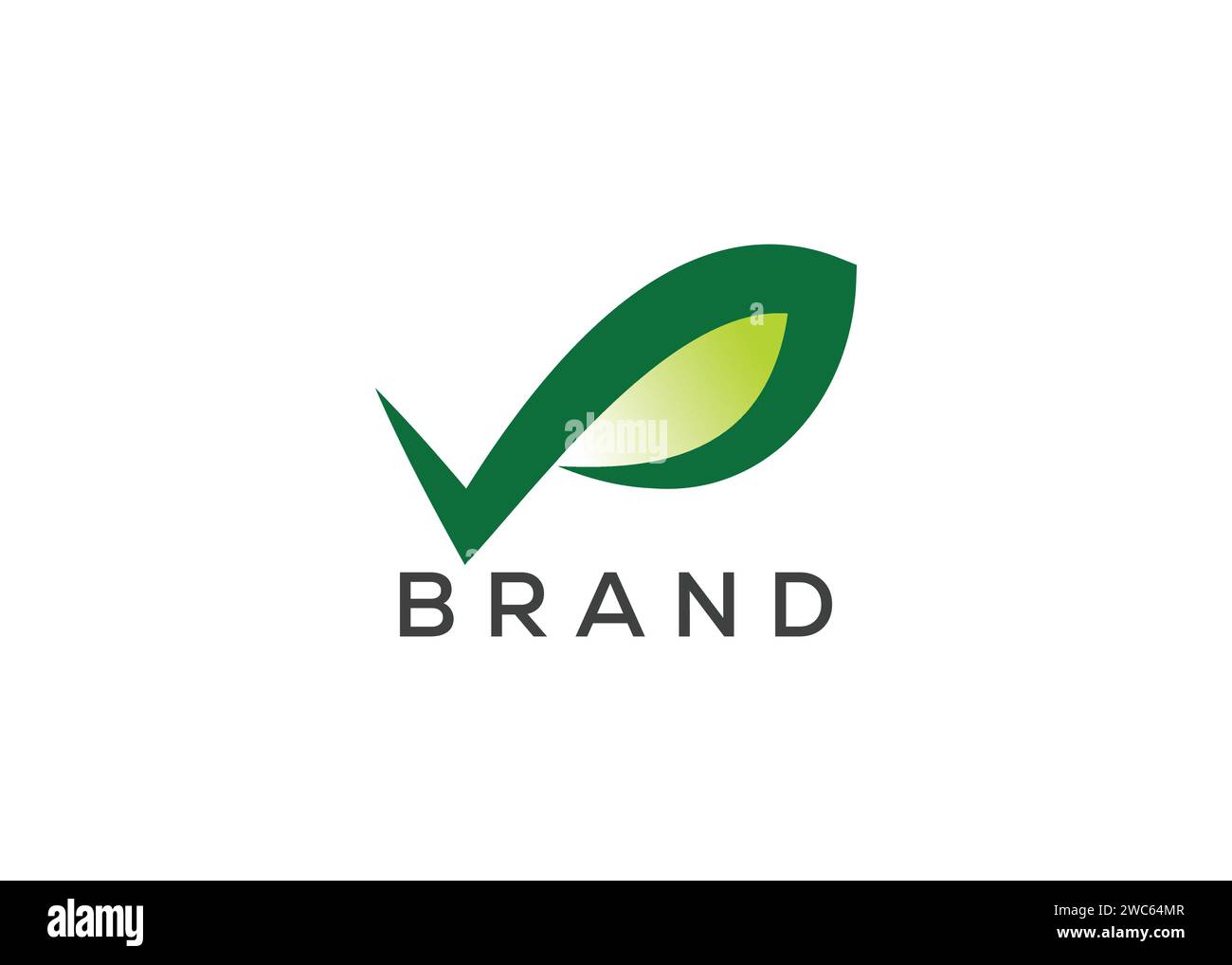 Organic leaf check logo vector. Nature check mark logo Stock Vector ...