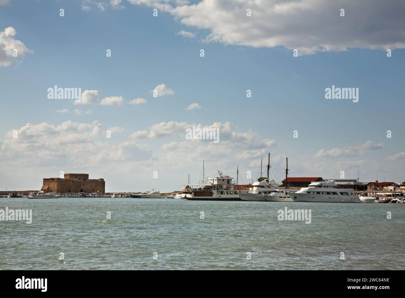 Castle and Port in Pathos. Cyprus Stock Photo - Alamy