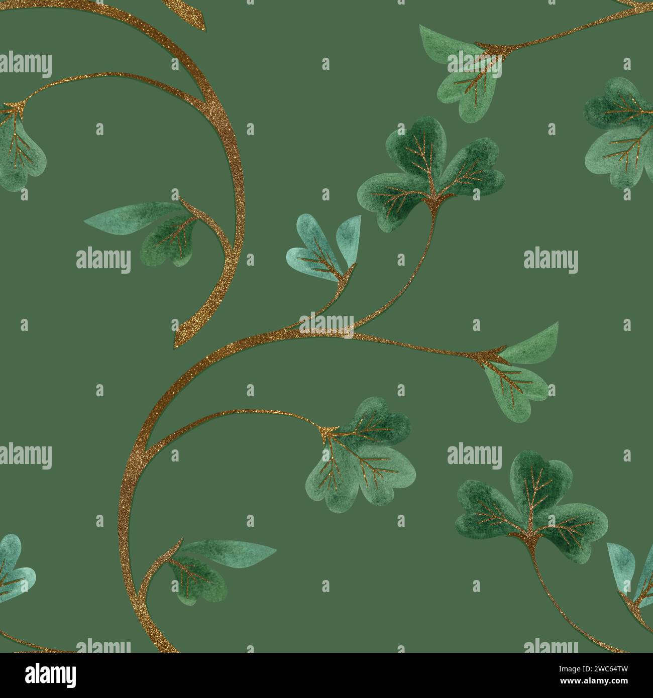 Seamless pattern with symbols of Ireland. Wrapping paper for St ...