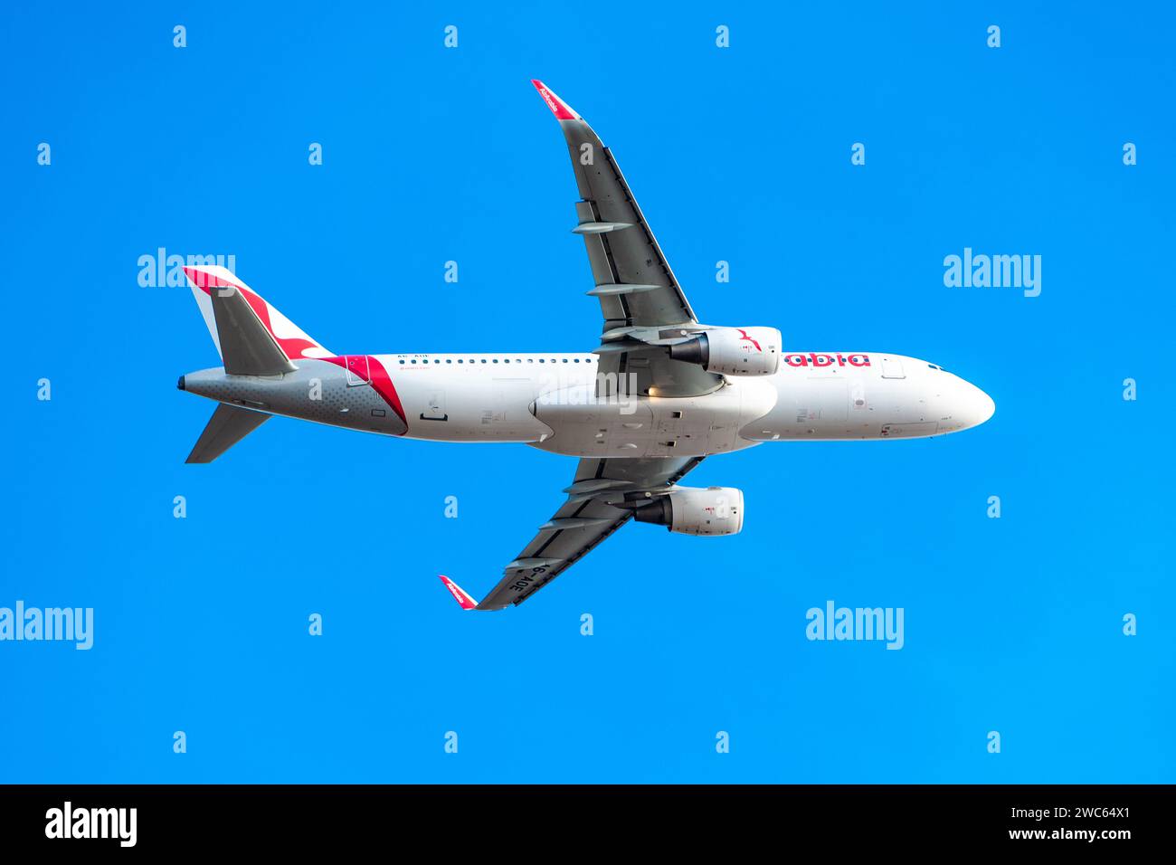 Boryspil, Ukraine - February 11, 2020: Airplane Airbus A320 (A6-AOE) of ...