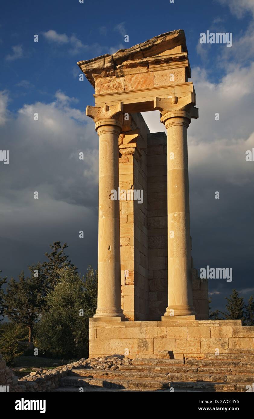 Sanctuary of Apollon Hylatis. Temple of Apollo in Kourion. Cyprus Stock ...