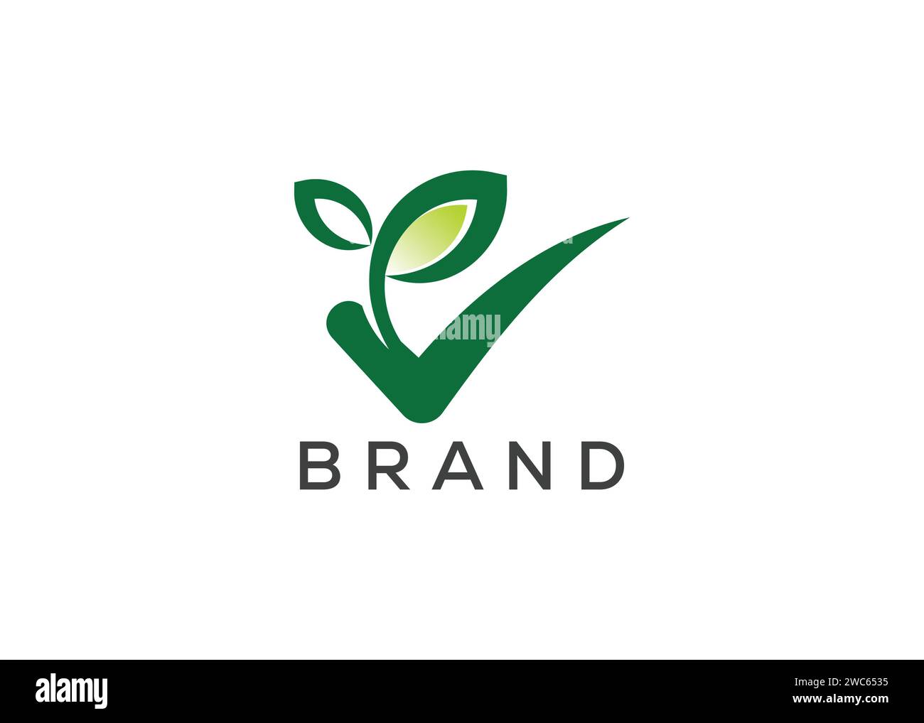 Organic leaf check logo vector. Nature check mark logo Stock Vector ...
