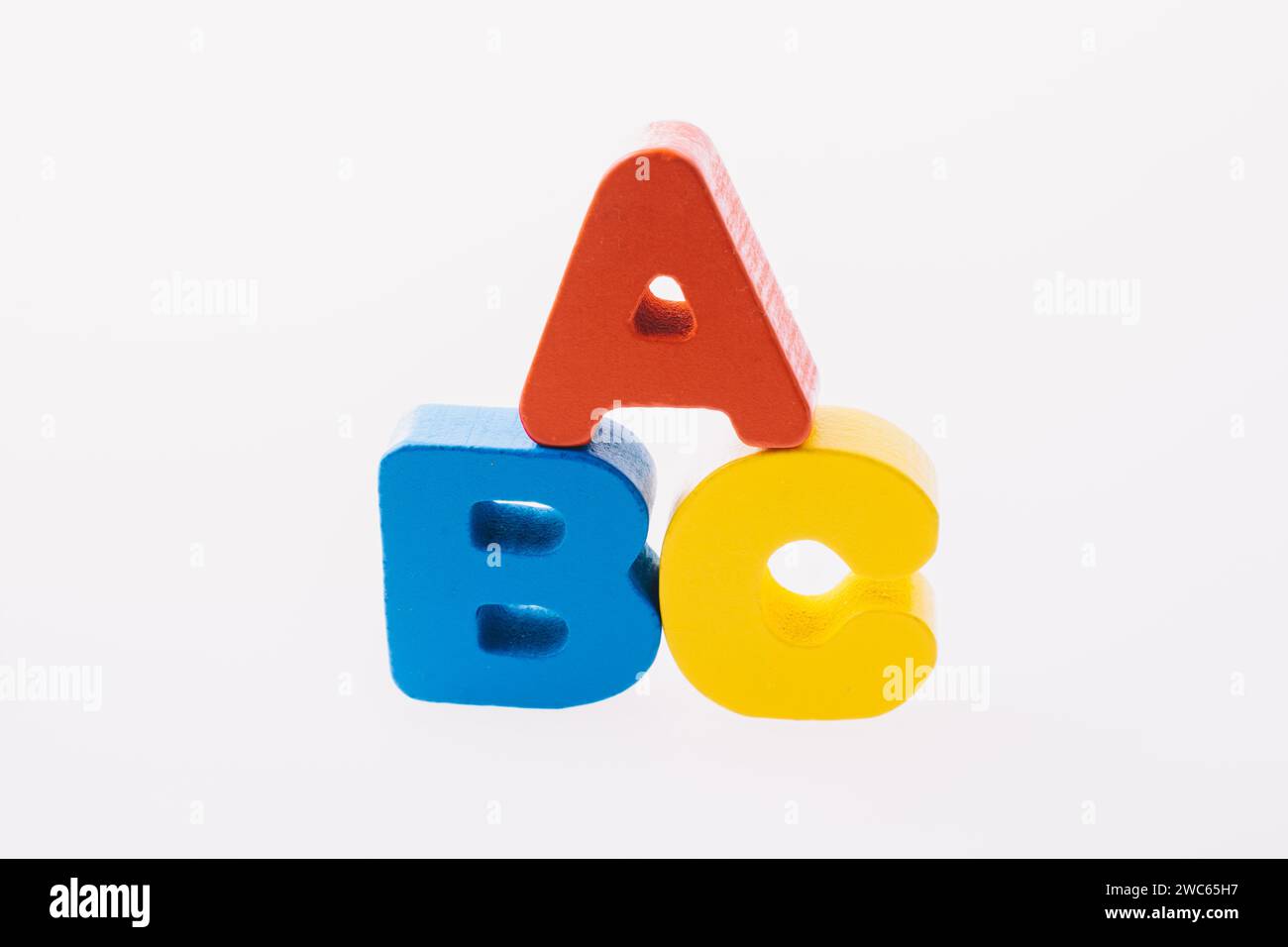 Colorful ABC Letters of Alphabet made of wood Stock Photo - Alamy