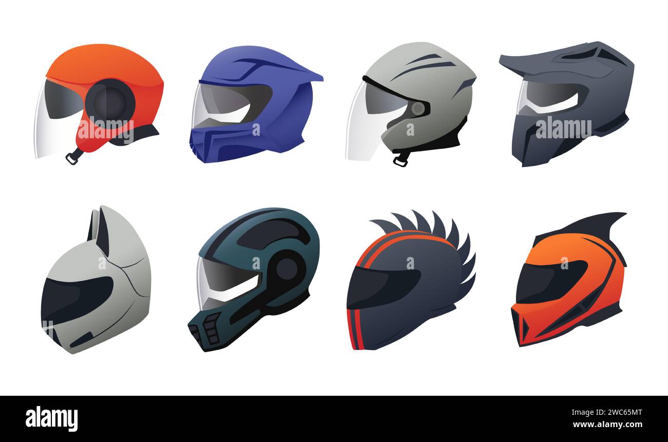 Biker crash helmet Stock Vector Images - Alamy