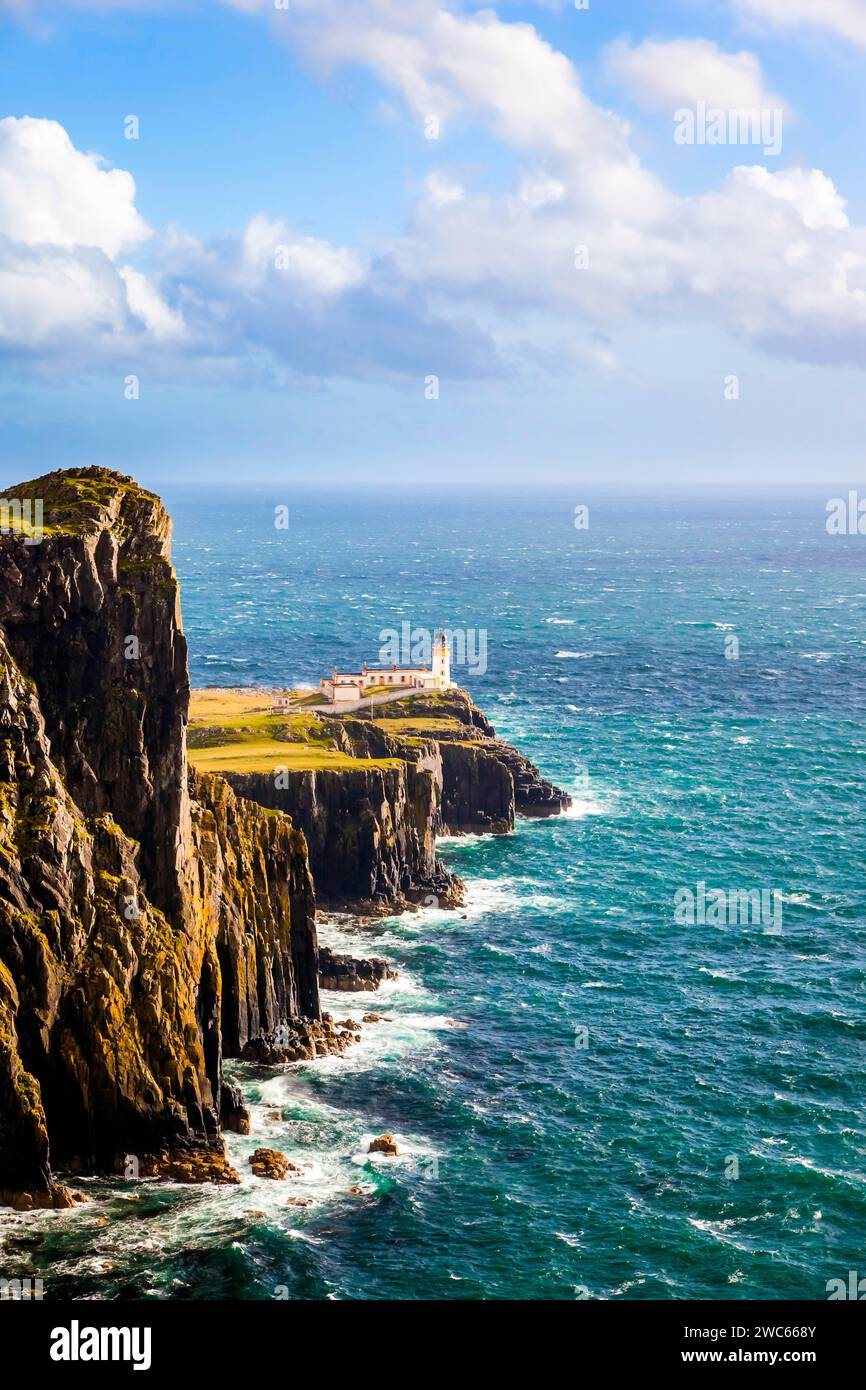 Lighthouse, Nest Point, Isle of Skye, Scotland, United Kingdom Stock ...