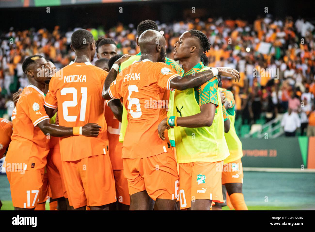 ABIDJAN, COTE D'IVORE - JANUARY 13; Cote D'Ivore during the ...