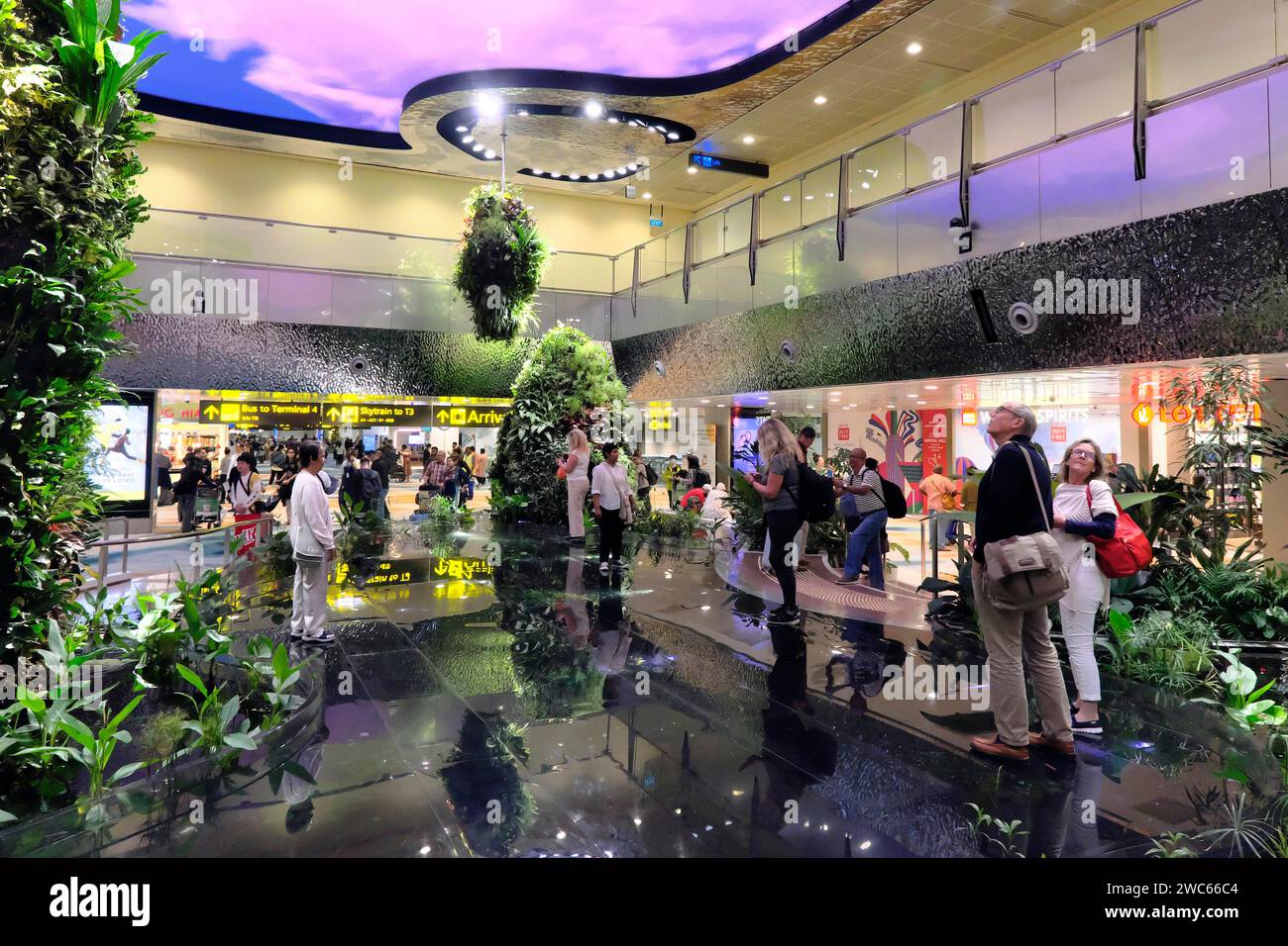 Interior view of Terminal 2, dreamscape with immersive garden and ...
