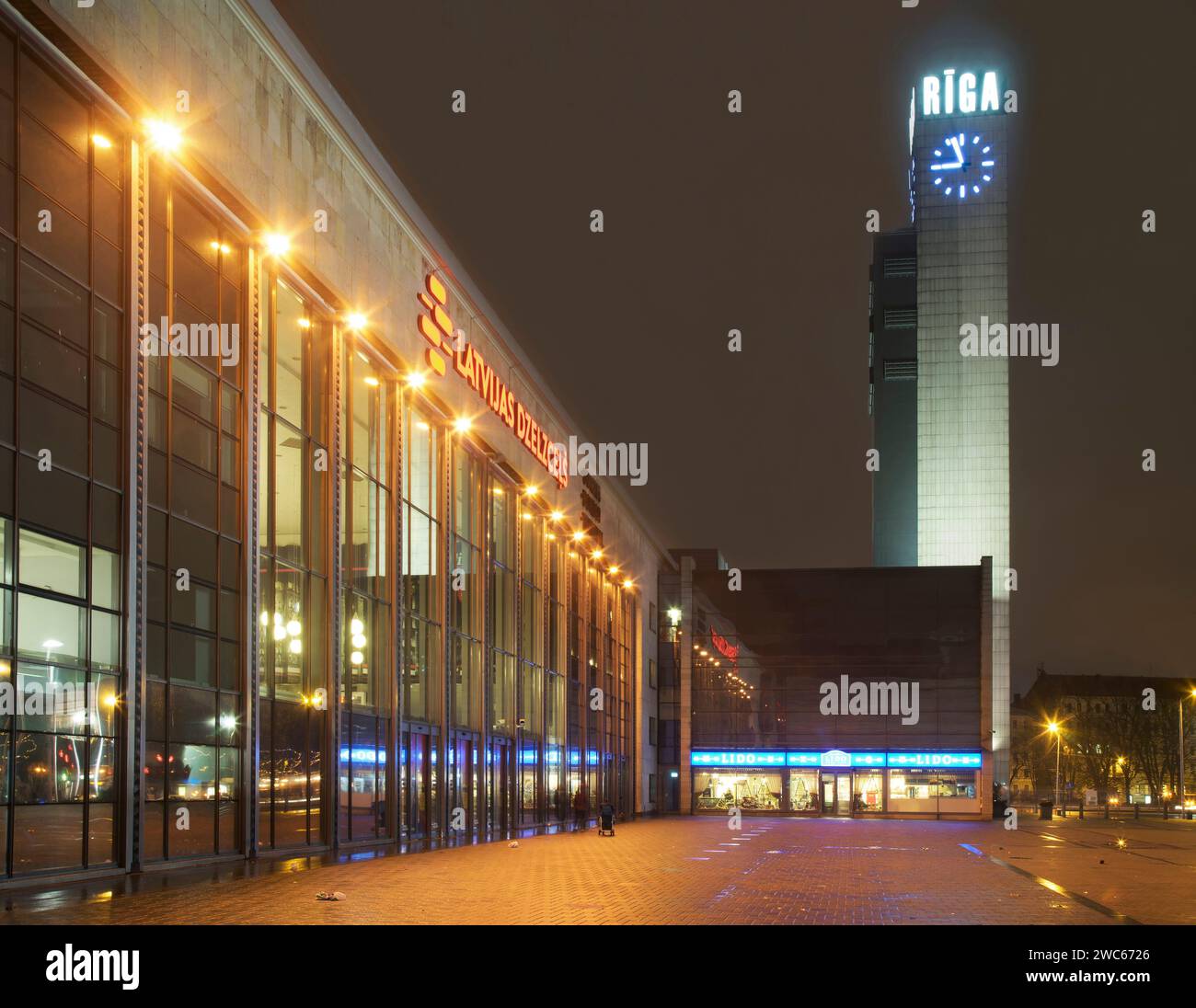 Clock riga town railway hi-res stock photography and images - Alamy