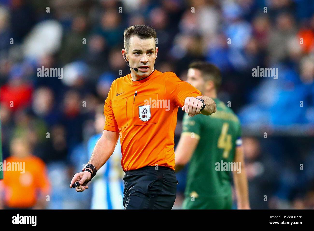 John Smith's Stadium, Huddersfield, England - 13th January 2024 Referee ...