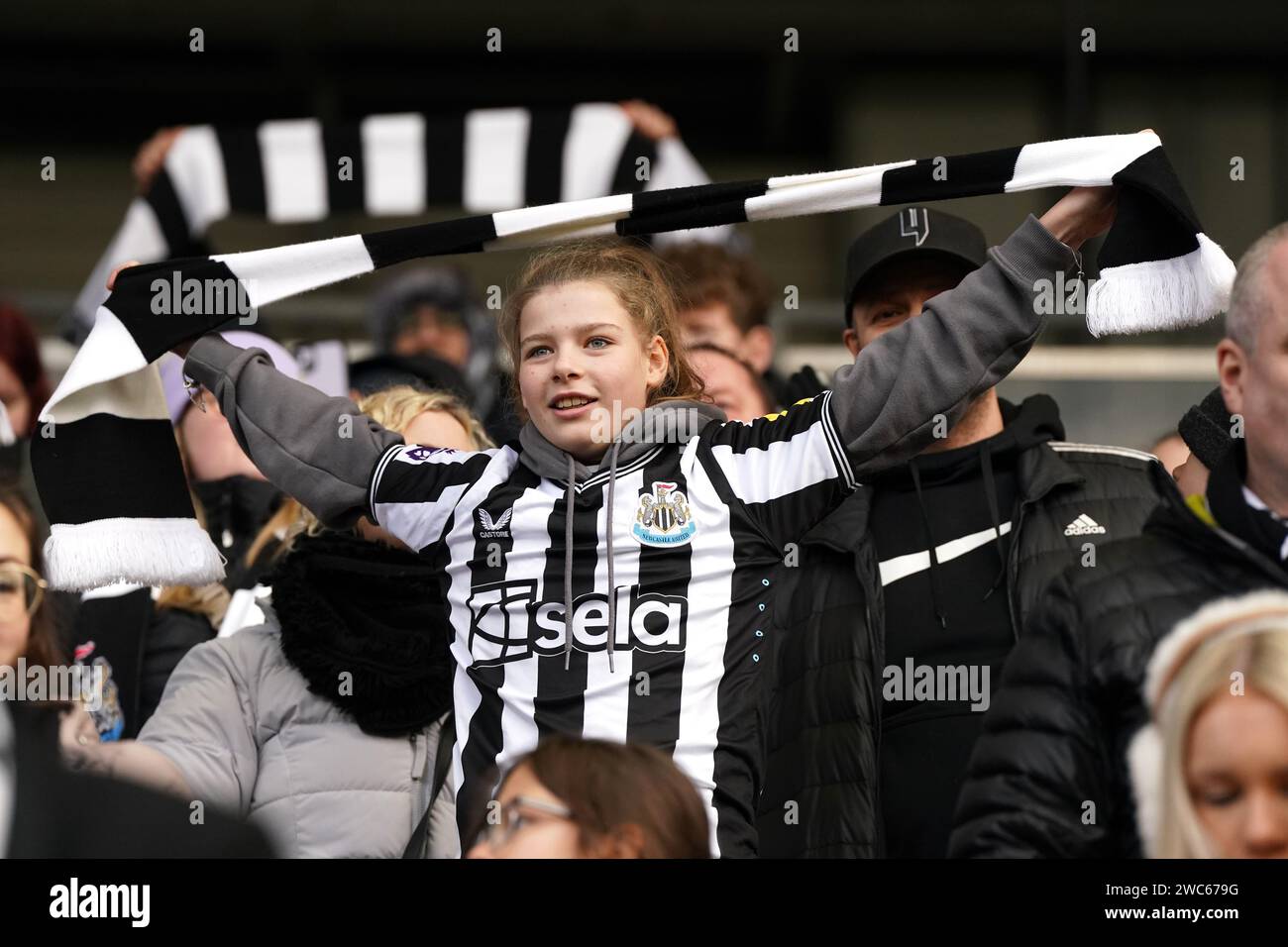 A Newcastle United fan in the stands during the Adobe Women's FA Cup ...
