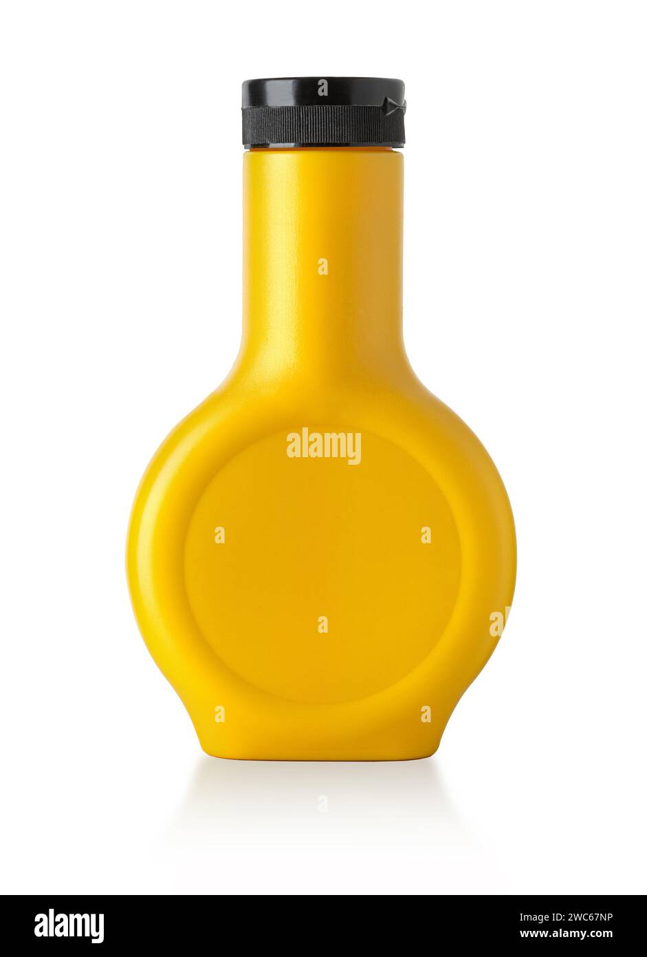 Spicy mustard in plastic bottle isolated on white background Stock ...