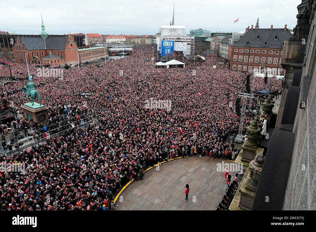 Denmark's King Frederik X and Queen Mary wave to the crowd on the ...