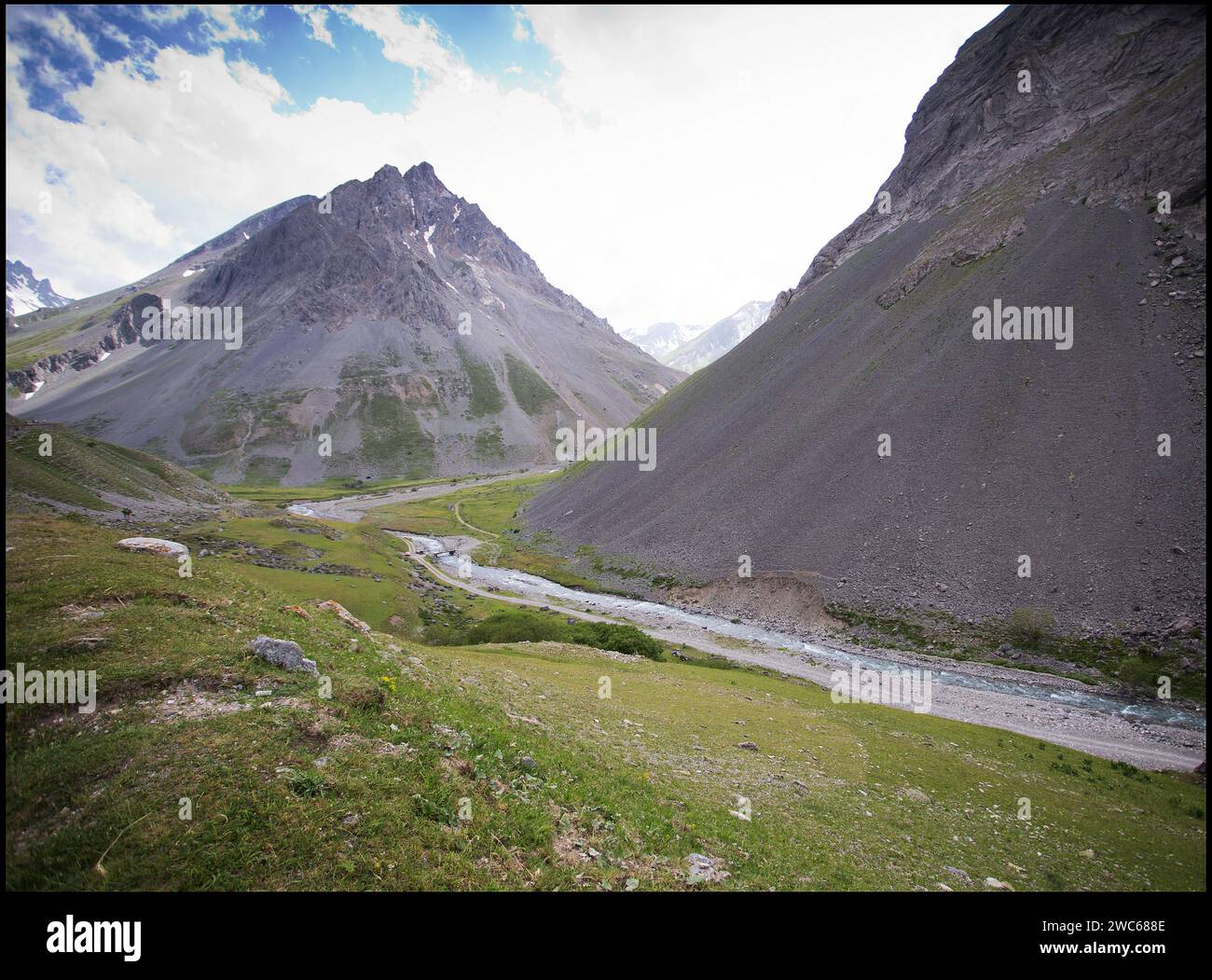 Col du Galbier in the French Alps . Place where many cyclists test ...