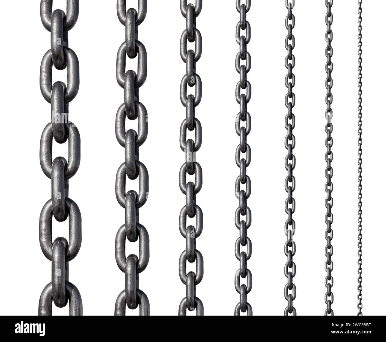 Set of chains Cut Out Stock Images & Pictures - Alamy
