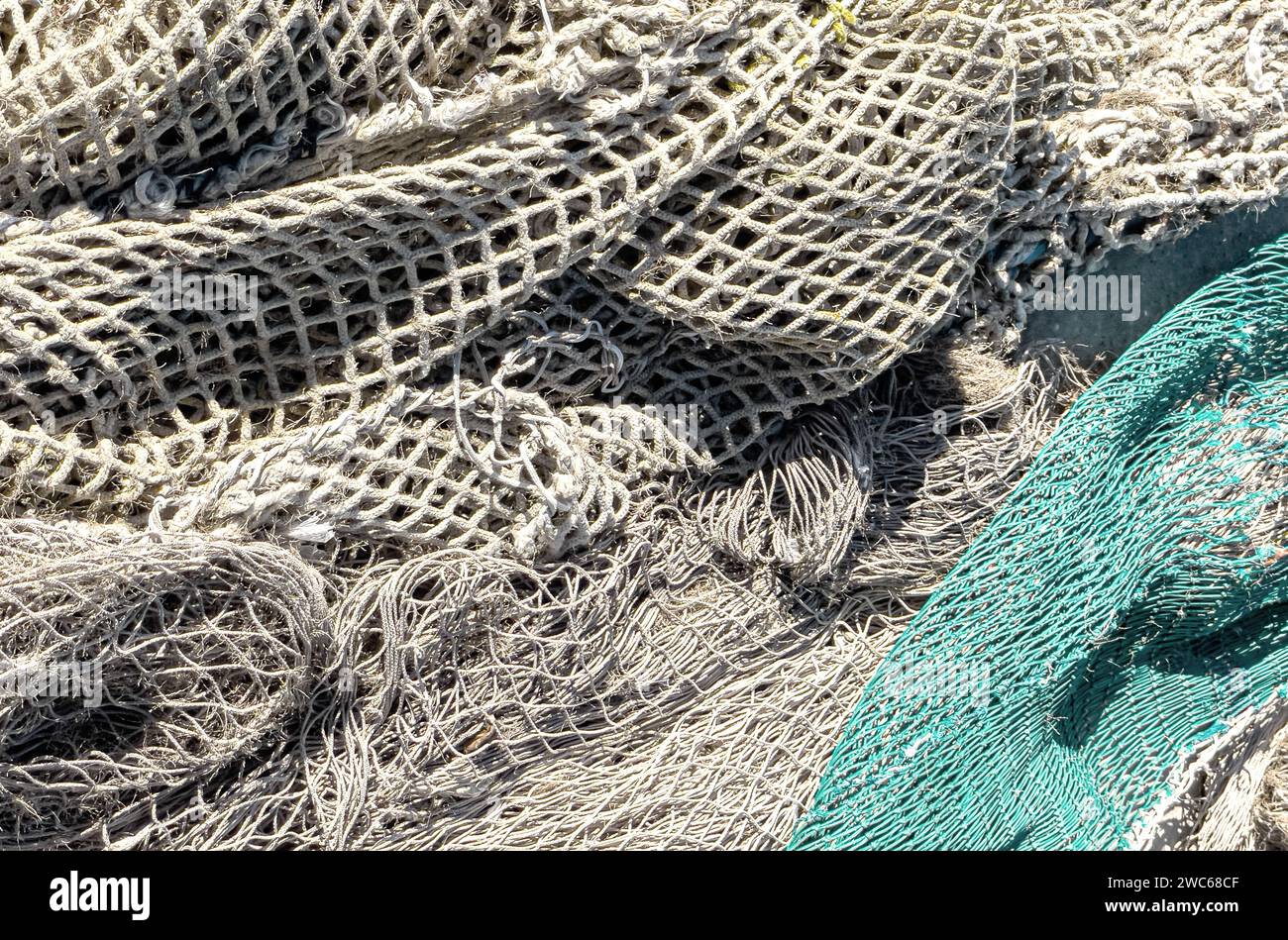 Old fishing net close-up. Texture of an old fishing net Stock Photo - Alamy