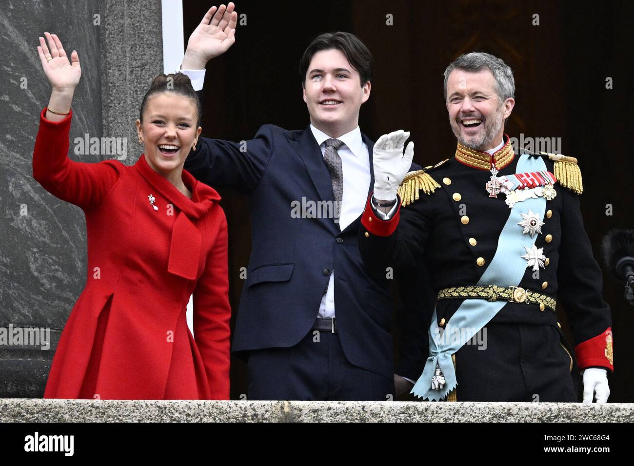 COPENHAGEN, DENMARK 20240114Denmark's King Frederik X with Princess ...