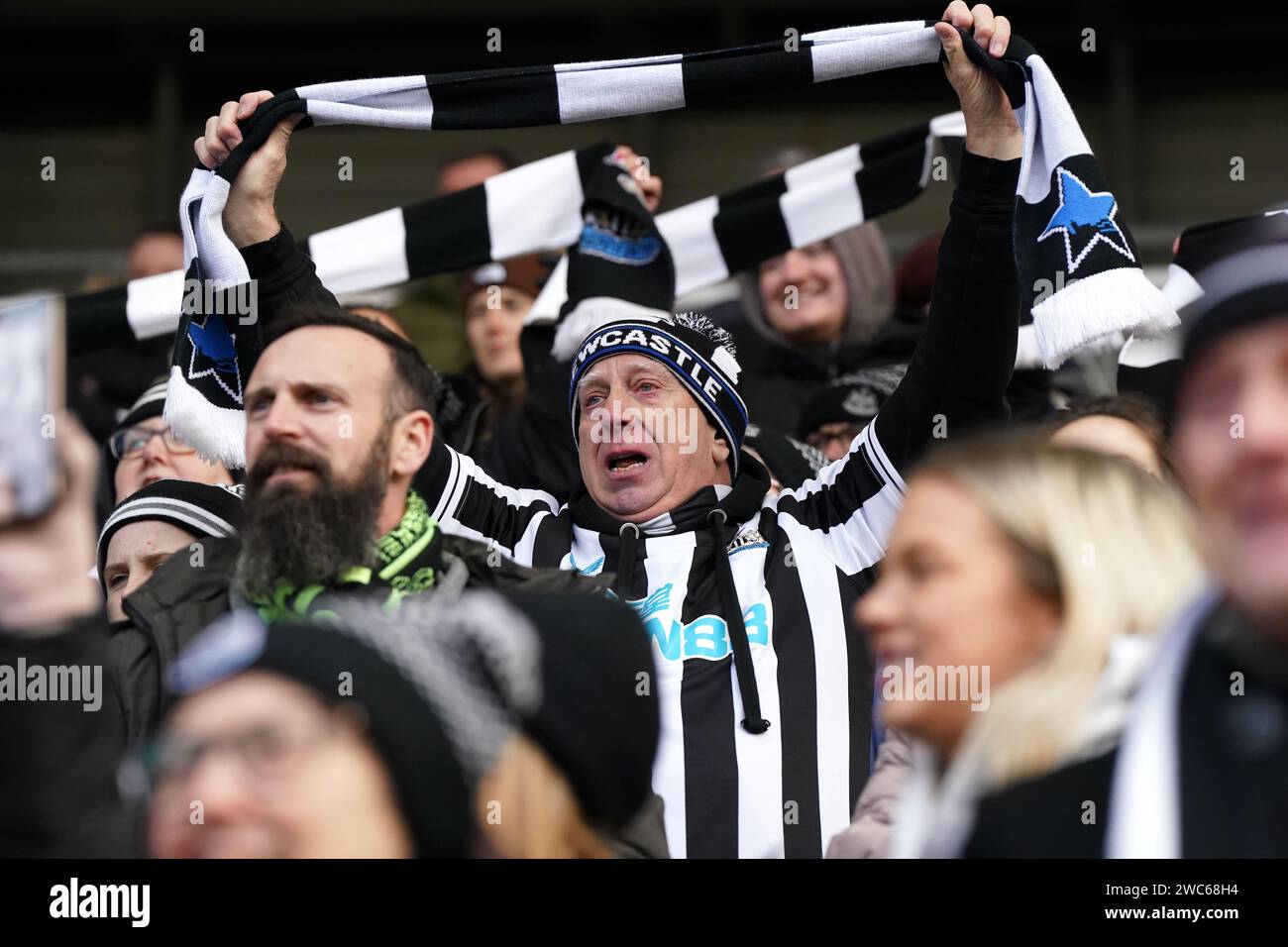 A Newcastle United fan in the stands during the Adobe Women's FA Cup ...