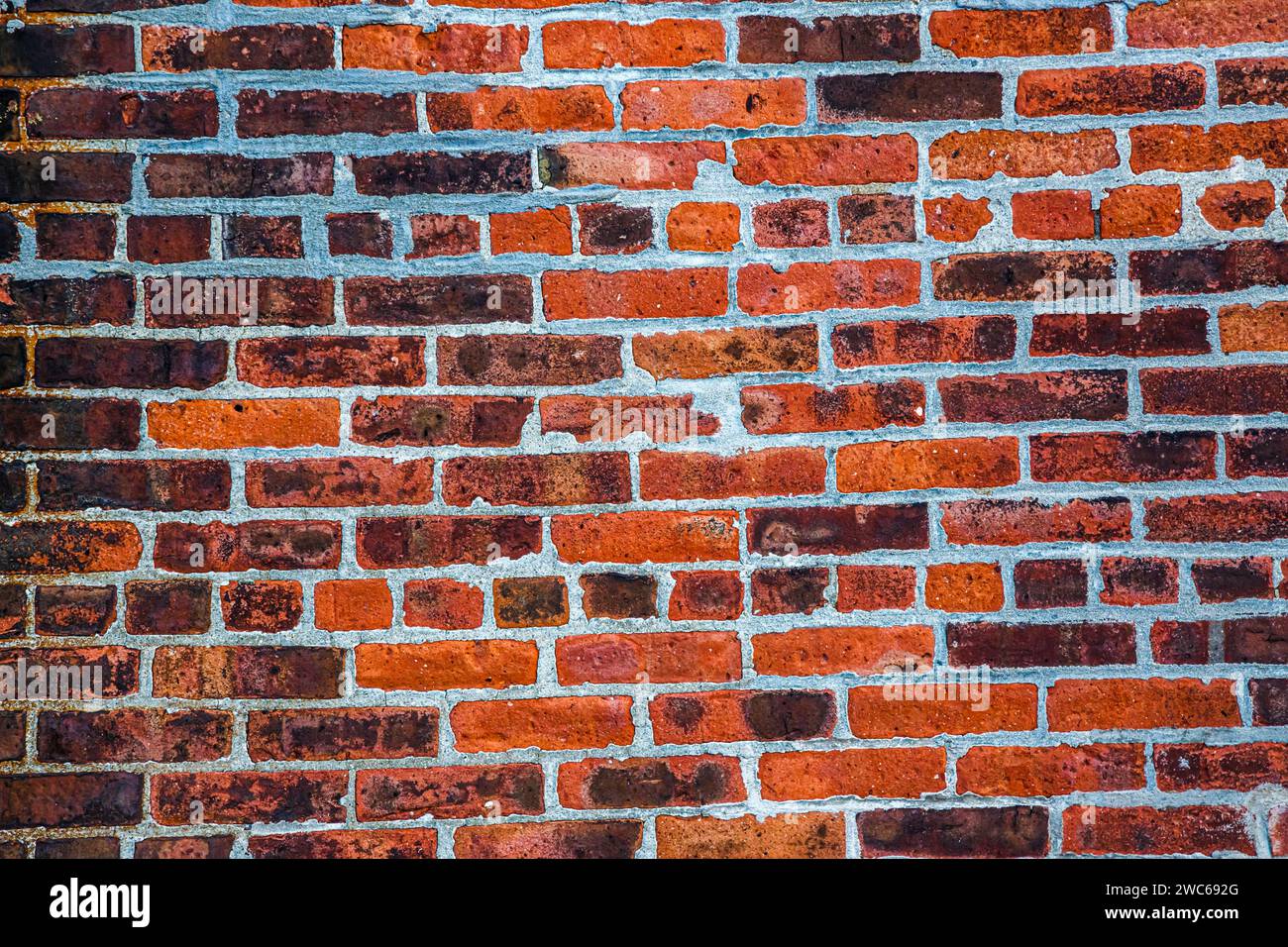 Red Bricks wall detail for background on old building facade in Red Hook, Brooklyn, New York ...