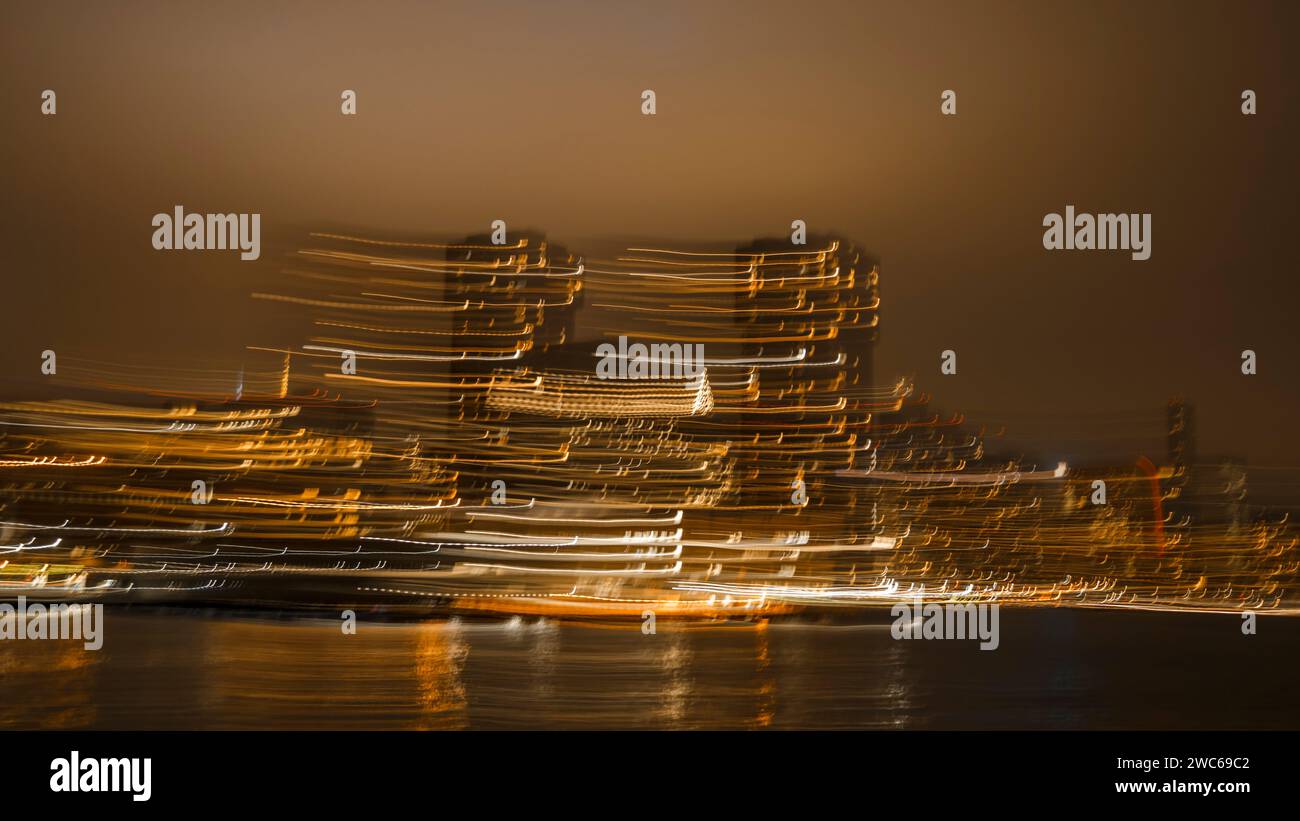 Abstract long exposure effect of Manhattan, NYC, USA Stock Photo - Alamy