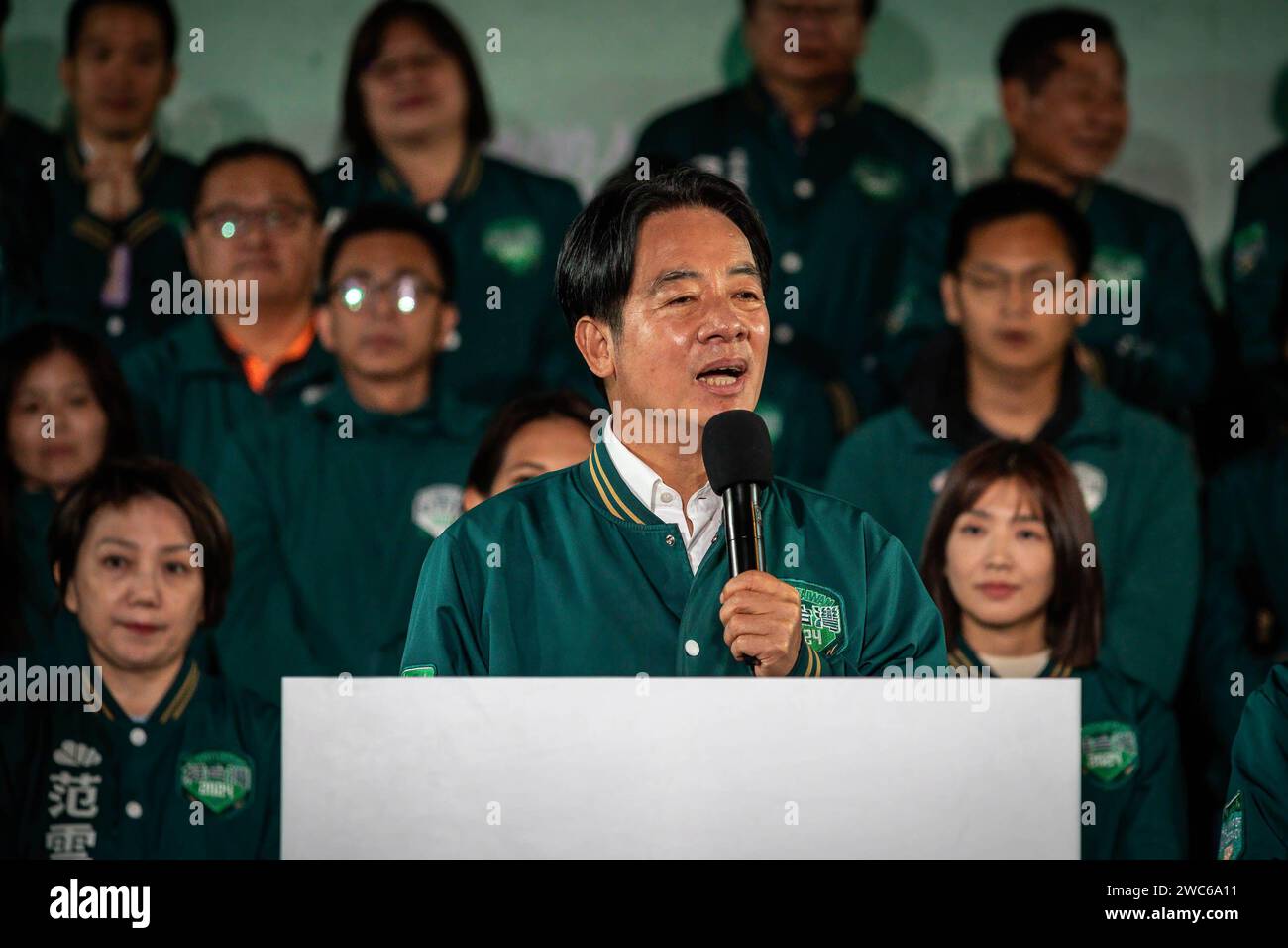 Taipei, Taiwan. 13th Jan, 2024. Newly president-elect Lai Ching-te ...