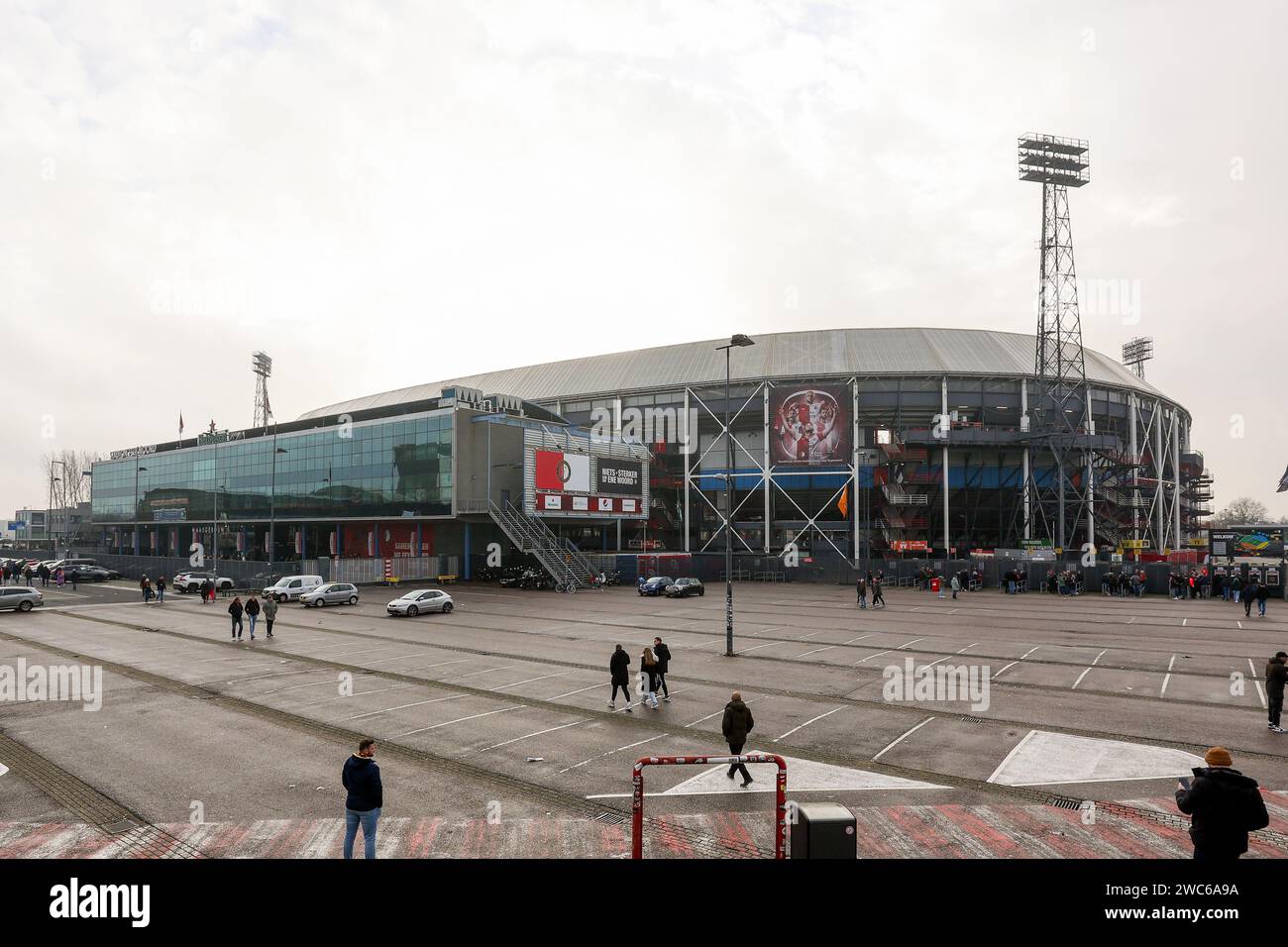 Rotterdam, Nederland. 14th Jan, 2024. ROTTERDAM, NEDERLAND - JANUARY 14: Stadion of Feyenoord ...