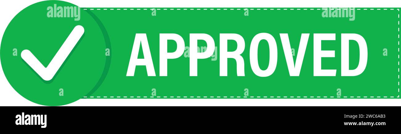 Approved Green Stamp Stock Vector Image & Art - Alamy